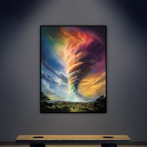 Digital Print - Colorful Tornado - Etsy