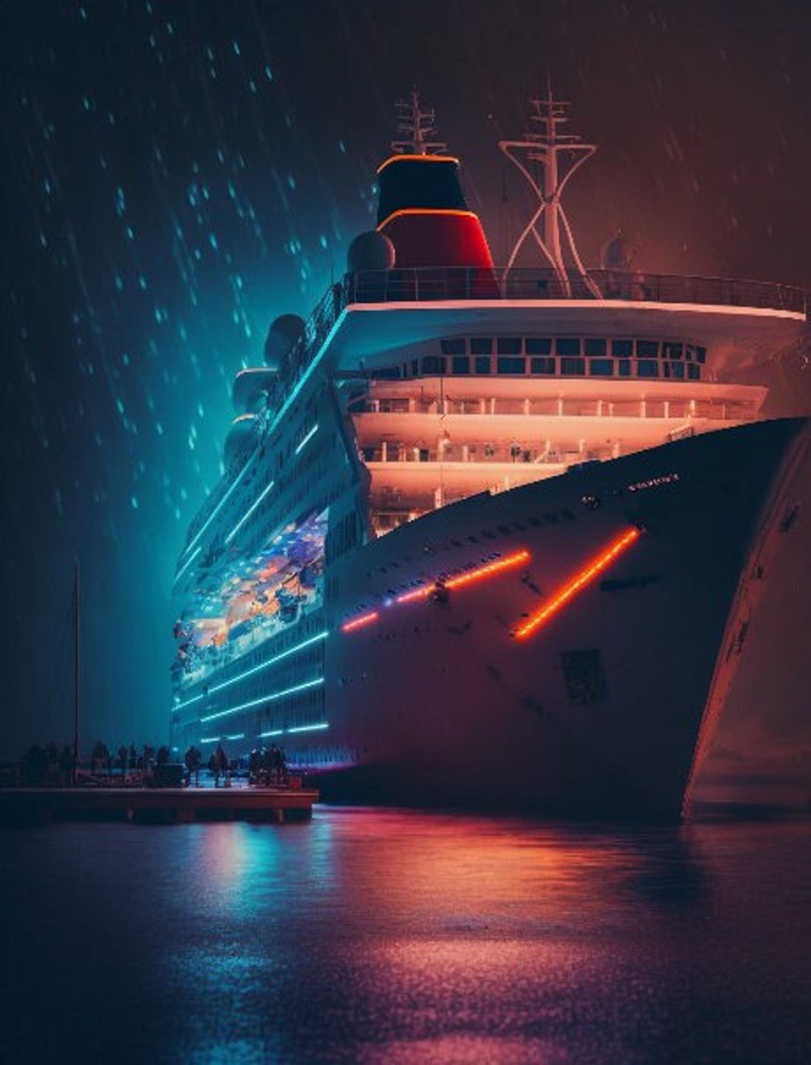 Digital Print - Cruise Ship Lights - Etsy