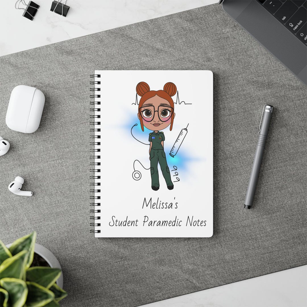 Personalised Student Paramedic/apprentice Note Book - Etsy