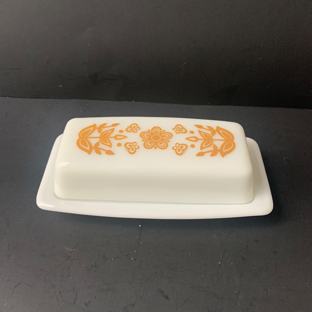 Pyrex Butterfly Butter Dish - Etsy