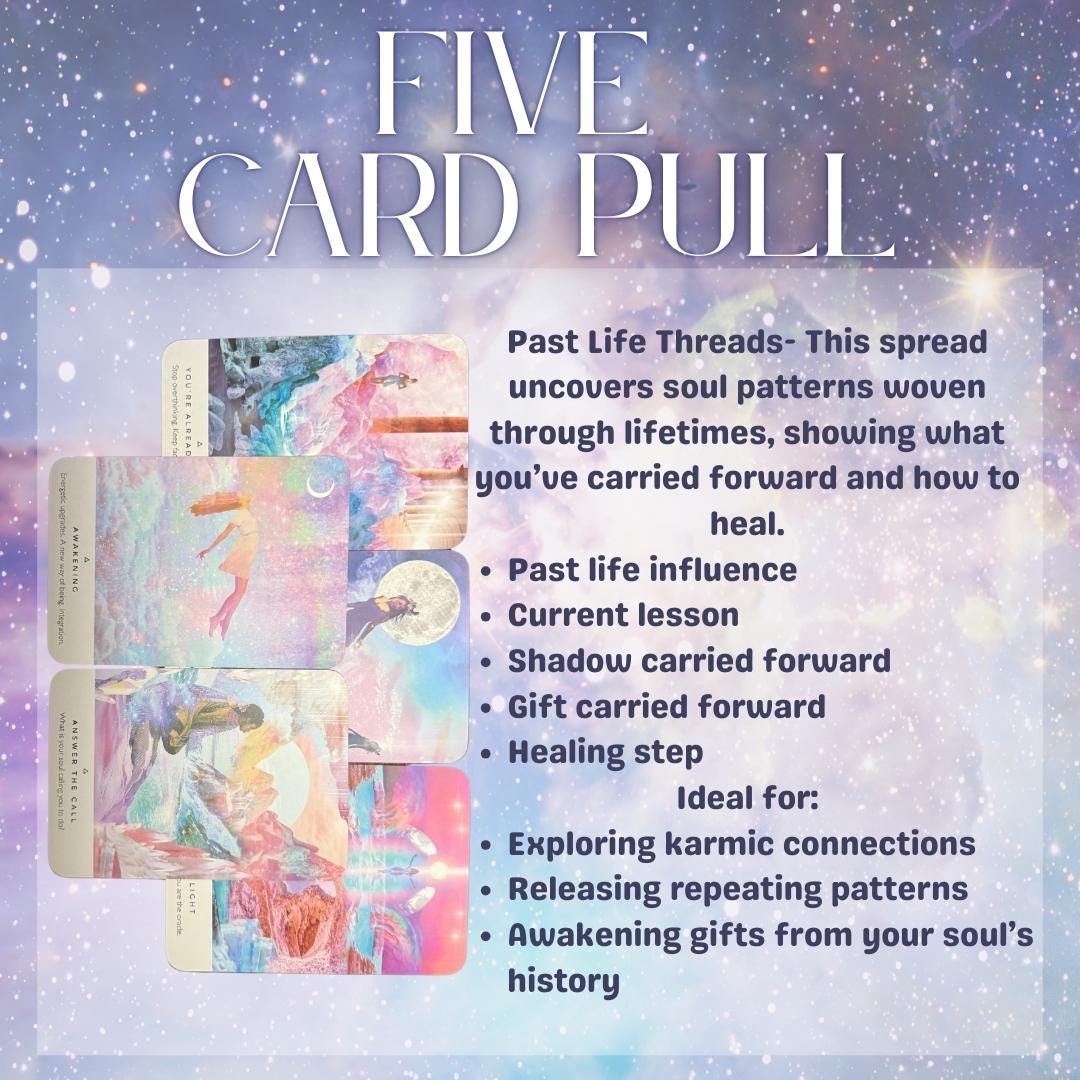 Five Card Oracle Reading | Past Life Threads | Intuitive Card Pull ...