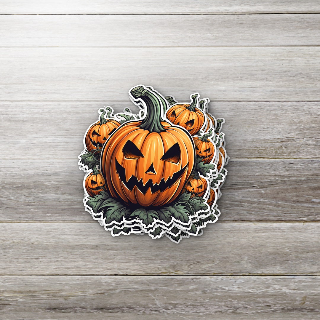 Vinyl Stickers, Pumpkins Sticker | Festive Vinyl Decal for Autumn Decor ...