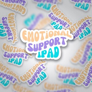 Emotional Support iPad Sticker | Funny Tech Sticker | Waterproof Vinyl ...
