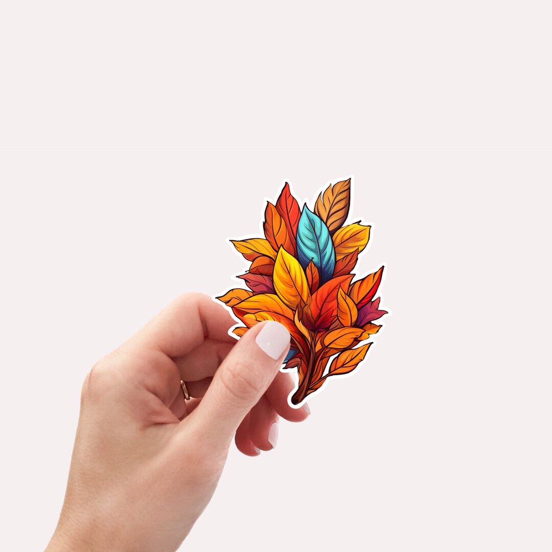 Vinyl Stickers Fall Leaves Sticker Embrace the Beauty of - Etsy