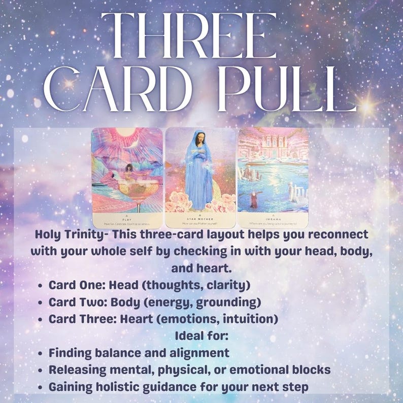 Three Card Oracle Reading | Holy Trinity | Spiritual Guidance ...