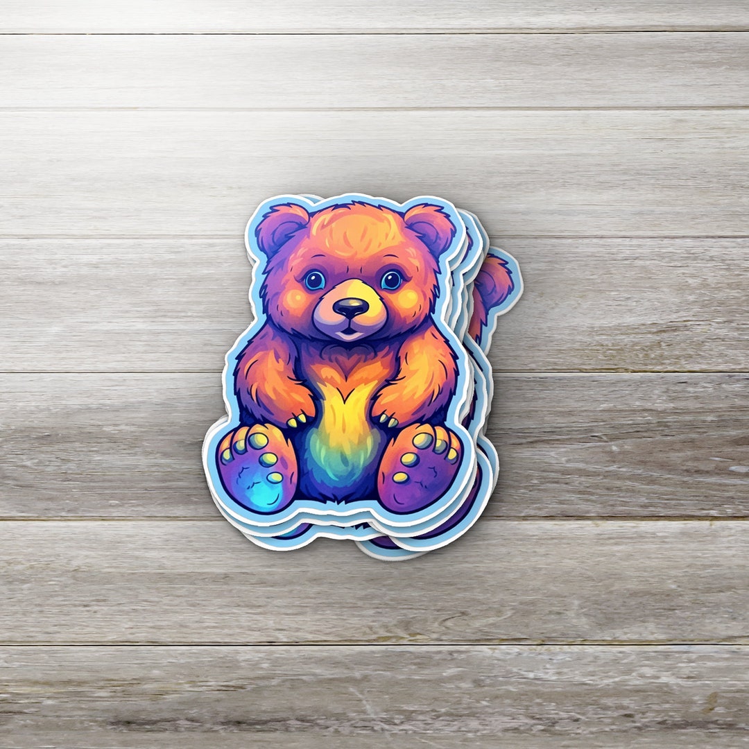 Vinyl Stickers, Cute Bear Sticker - Adorable and Playful, Vinyl ...