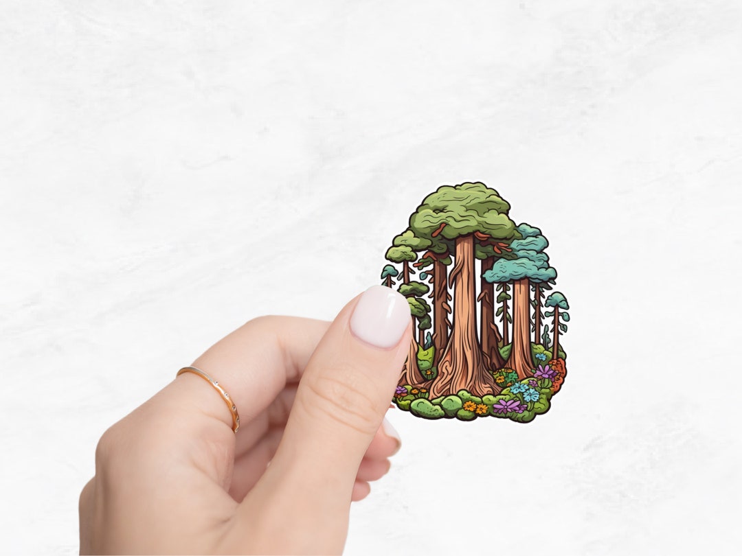 Vinyl Stickers, Enchanted Forest Sticker Serene Nature-inspired Vinyl ...