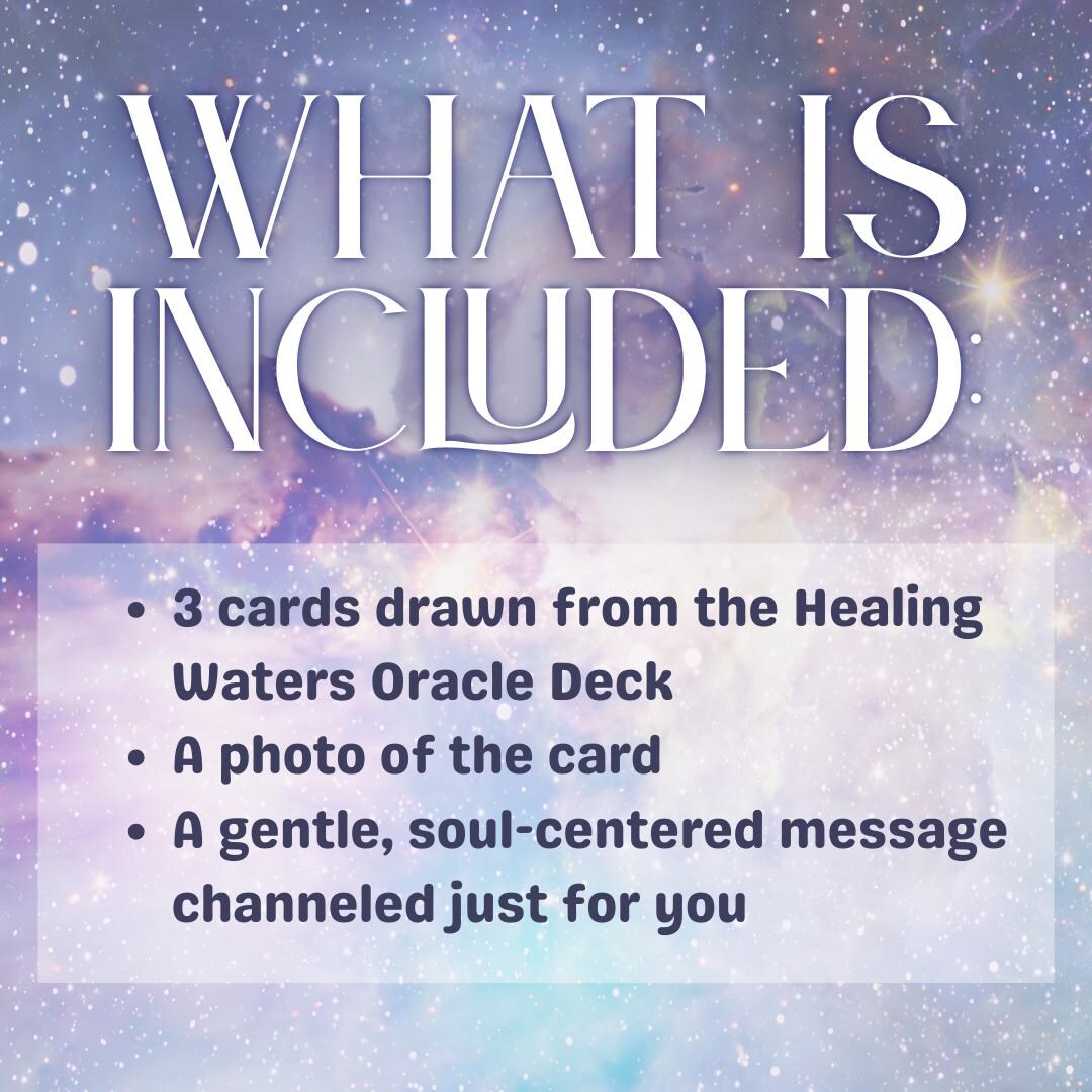 Healing Waters Oracle 3-card Reading • Mind, Body, Soul Spread • Self ...