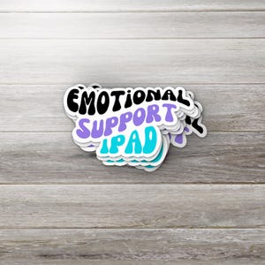 Emotional Support iPad Sticker | Funny Tech Sticker | Waterproof Vinyl ...