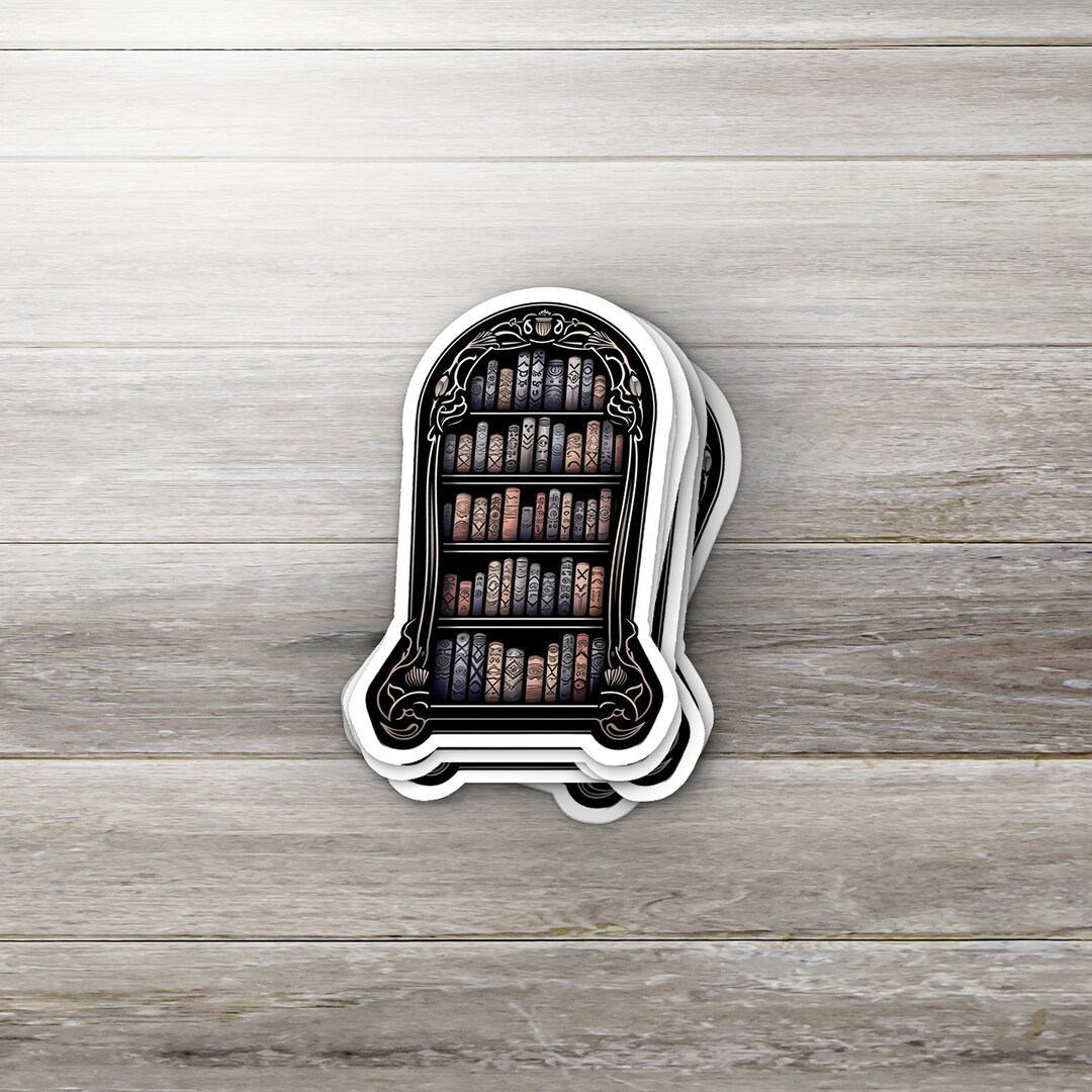Spooky Bookcase Sticker - Hauntingly Detailed Halloween Decor - Etsy
