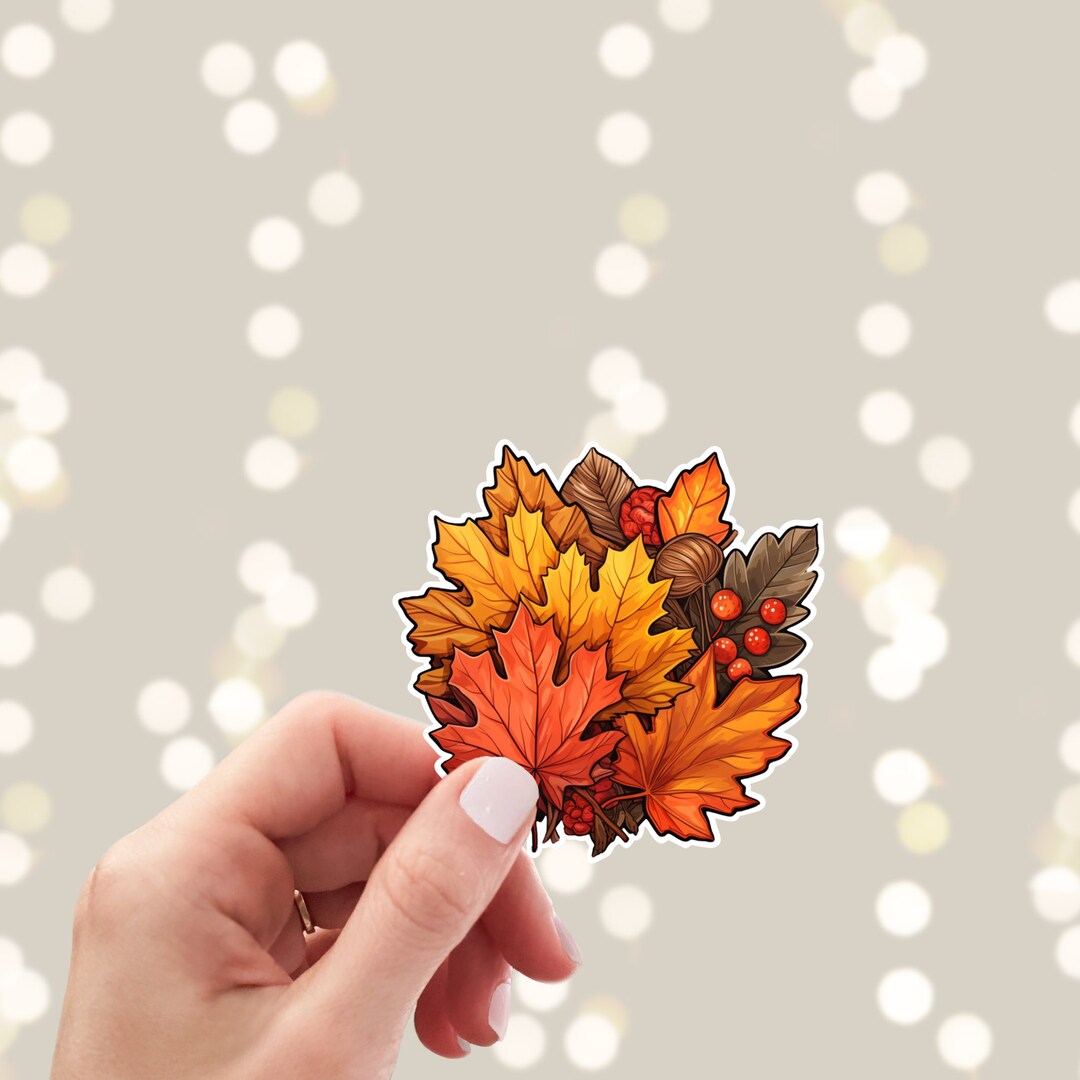 Vinyl Stickers, Autumn Leaves Sticker Embrace the Splendor of Fall - Etsy