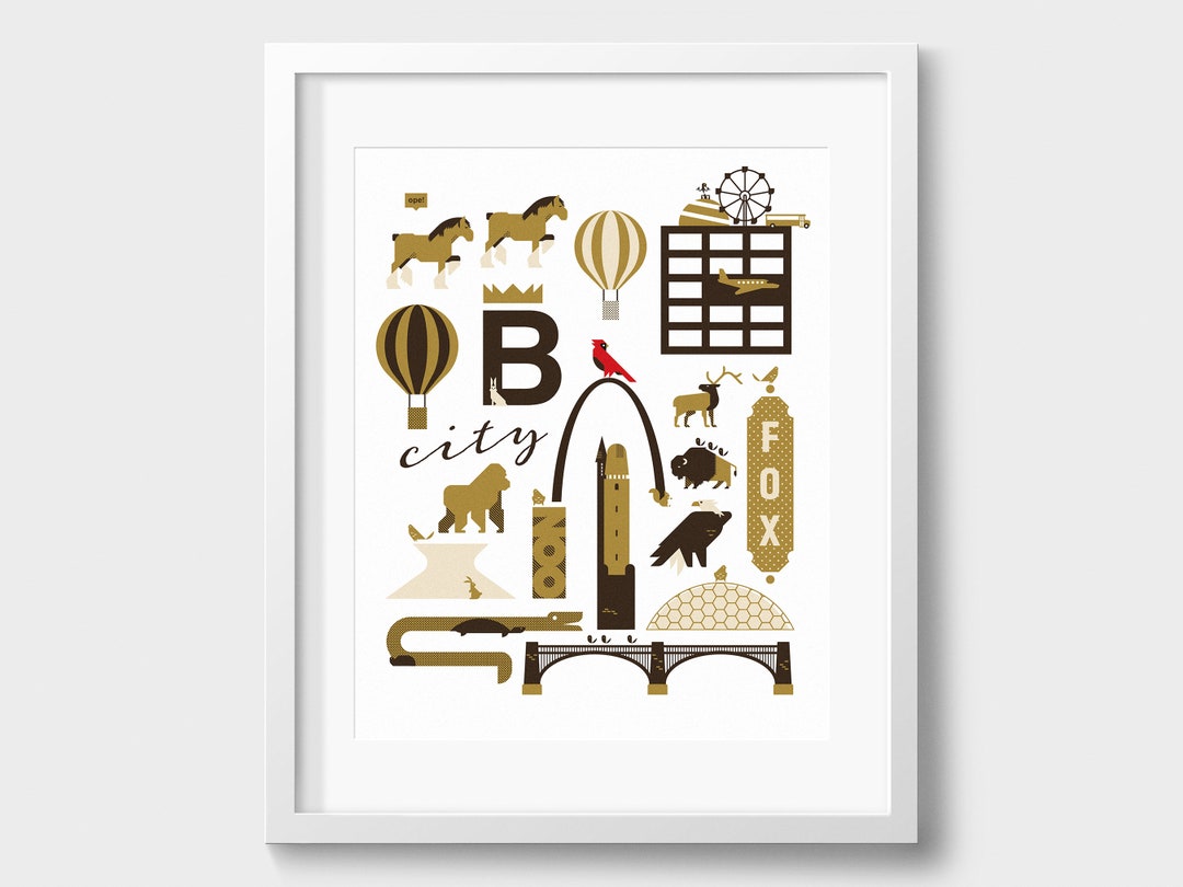 Saint Louis City Poster / St. Louis Collection / 8x10 Print / Mid ...