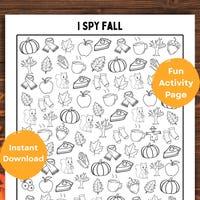 I Spy Fall Printable Activity Game for Kids, Fall Games for Children ...