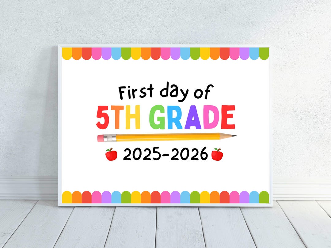 Back to School Sign, First Day of School Sign Printable, Printable ...