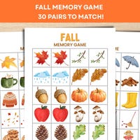 Thanksgiving Matching Game Printable - Etsy