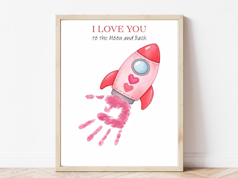 Valentine Handprint Craft for Kids, Printable Valentine Activity ...