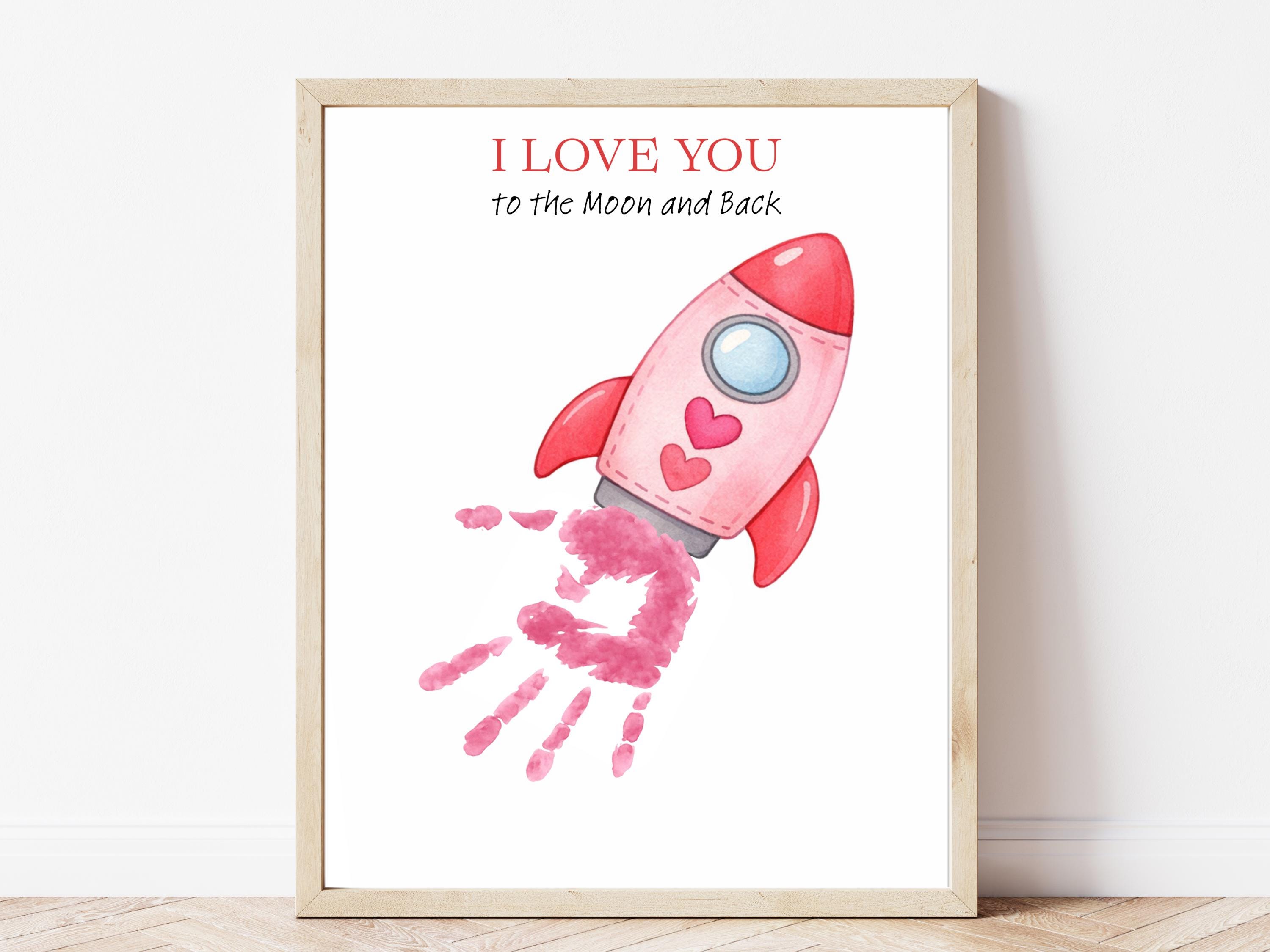 Valentine Handprint Craft for Kids, Printable Valentine Activity ...