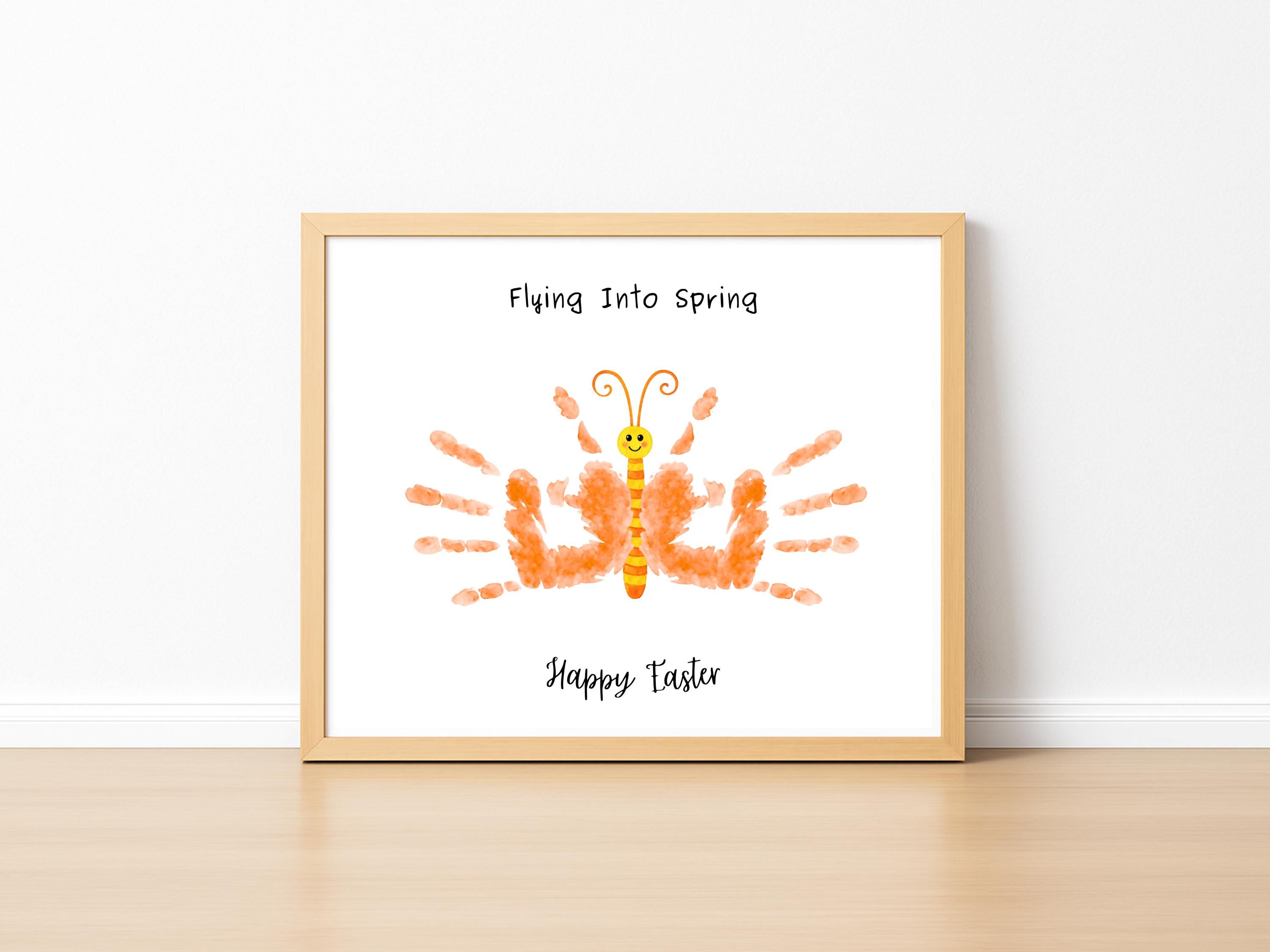 Butterfly Handprint Craft for Kids, Printable Easter Activity, Toddler ...