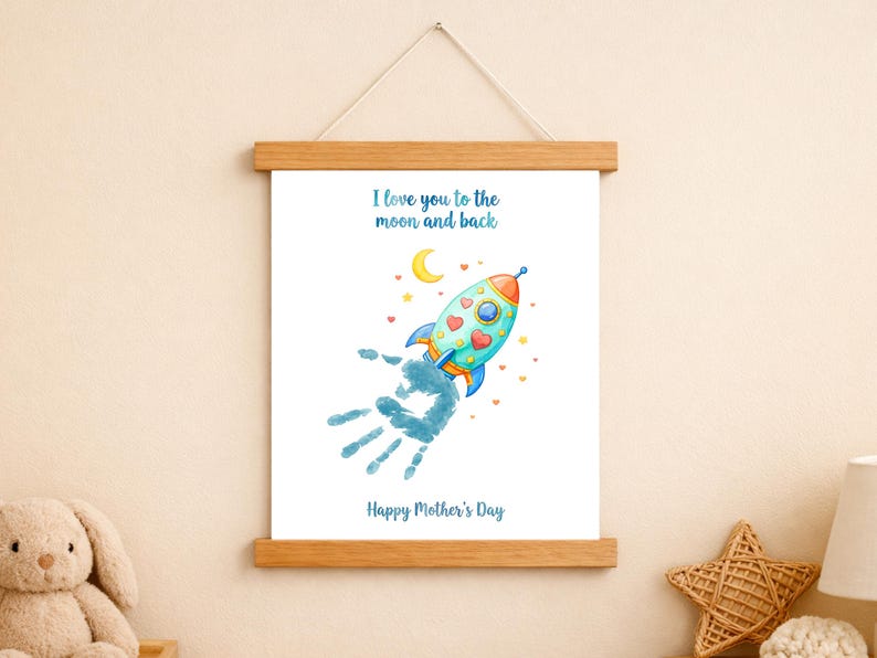Mother's Day Handprint Craft for Kids, Printable Mother's Day Activity ...