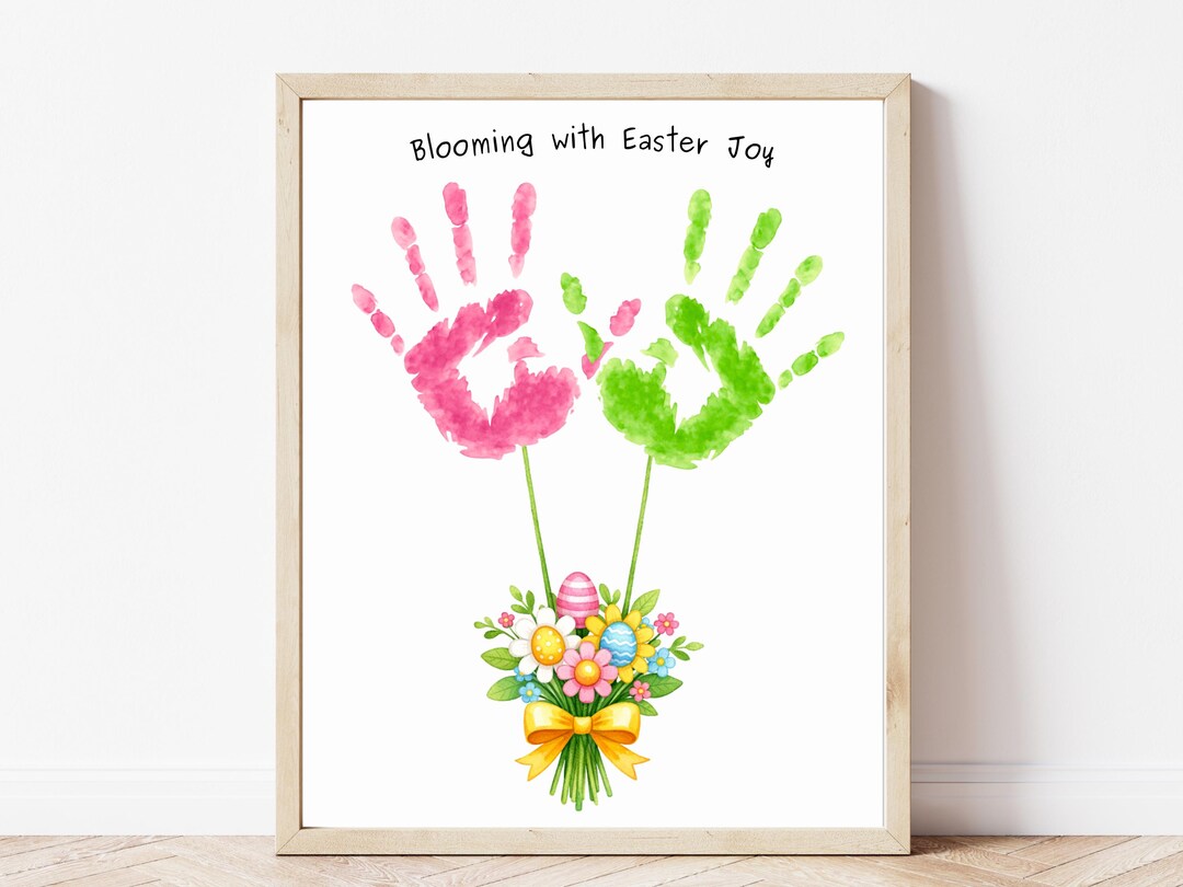 Easter Handprint Craft for Kids, Printable Easter Activity, Toddler ...