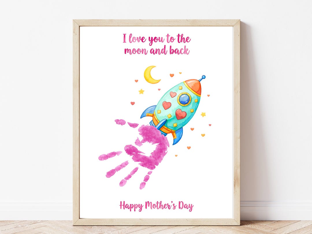 Mother's Day Handprint Craft for Kids, Printable Mother's Day Activity ...