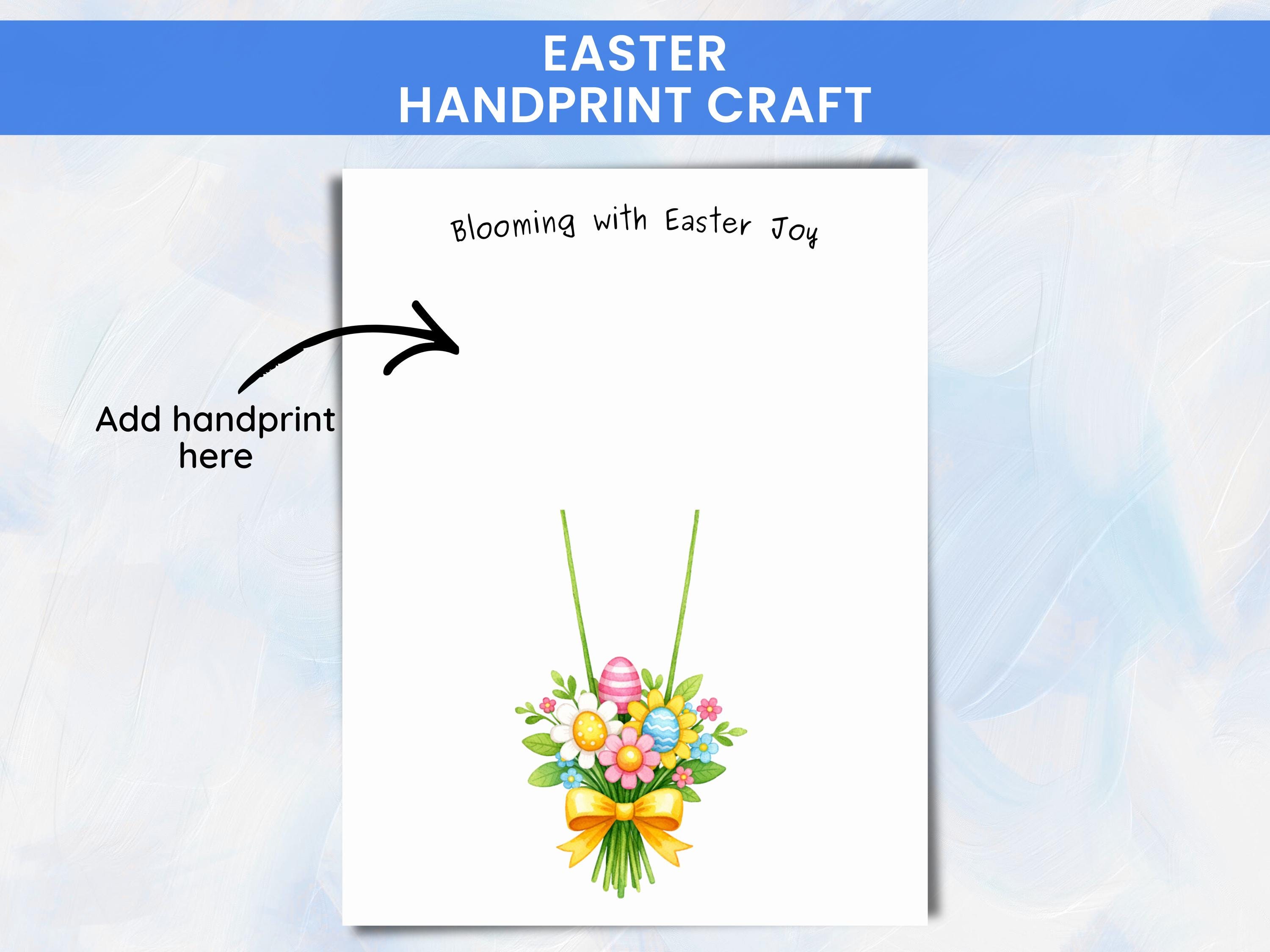 Easter Handprint Craft for Kids, Printable Easter Activity, Toddler ...