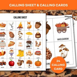 Fall Bingo Game Printable, Autumn Classroom Activity, 50 Pages Bingo ...