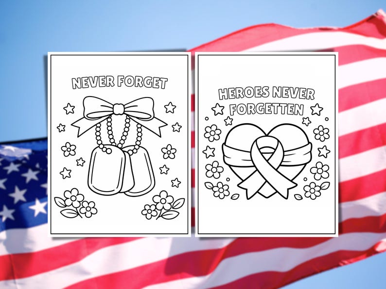 Memorial Day Coloring Pages for Kids, Patriotic Activities, American ...