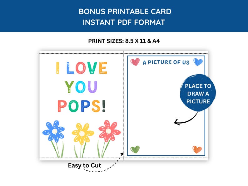All About My Pops Printable Activity | Father's Day, Birthday Kids ...