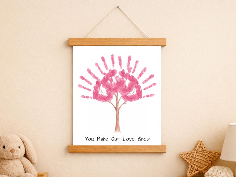 Valentine Handprint Craft for Kids, Handprint Art, Printable Valentine ...