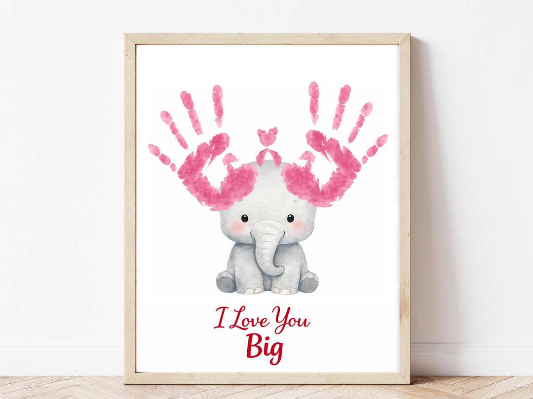 Valentine Handprint Craft for Kids, Printable Valentine Activity ...