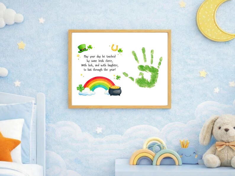 St Patricks Day Handprint Art for Kids, Irish Cheer Poem Activity ...