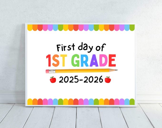 First Day of School 2025 Handprint Craft, Back to School Handprint ...