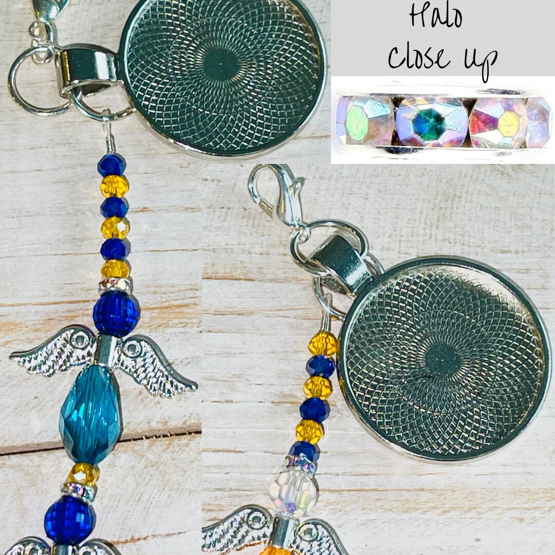 Custom Memorial Graduation Cap Tassel Charm Crystal Angels Photo Charm ...