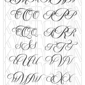 Fancy Monogram Fonts [3] SVG PNG Instant Download - Etsy