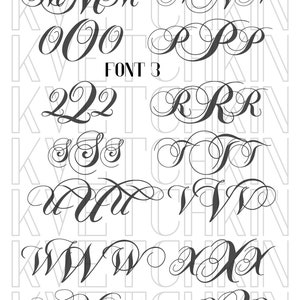 Fancy Monogram Fonts [3] SVG PNG Instant Download - Etsy