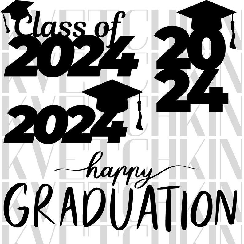 2024 Graduation Svgs Pngs Grad Celebrate Success Digital Files Cut ...