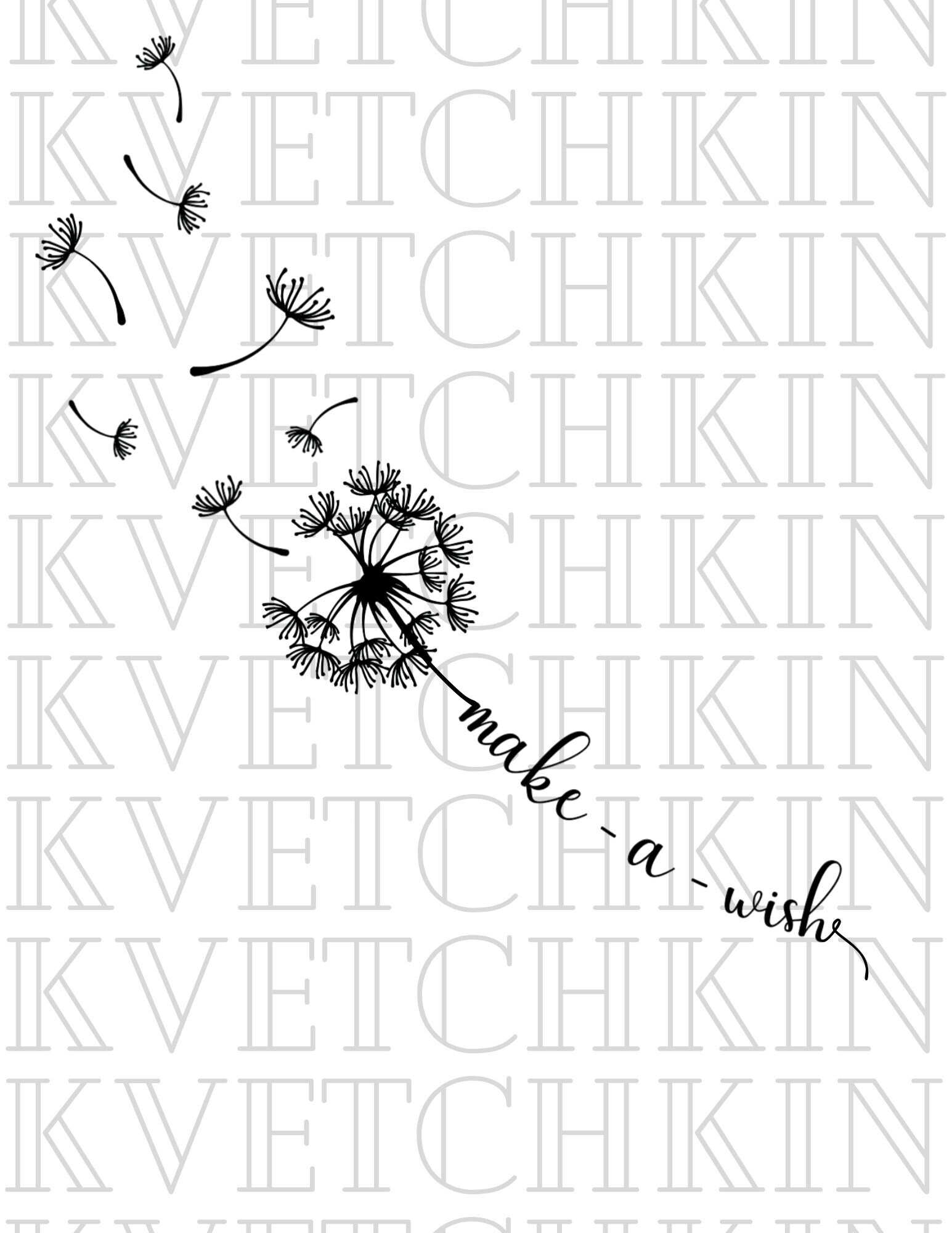 Make a Wish Dandelion SVG PNG Instant Download - Etsy