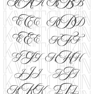 Fancy Monogram Fonts [3] SVG PNG Instant Download - Etsy