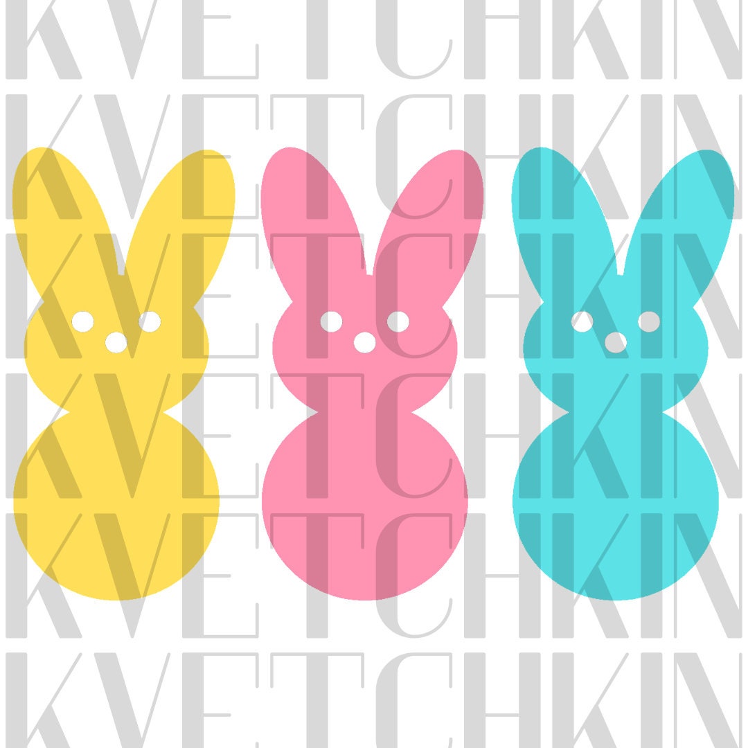 Easter Bunny Peeps SVG PNG Instant Download Digital Cutting File - Etsy