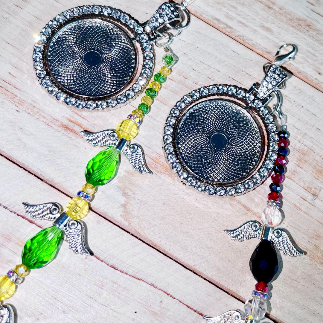 Custom Memorial Graduation Cap Tassel Charm Crystal Angels Photo Charm ...