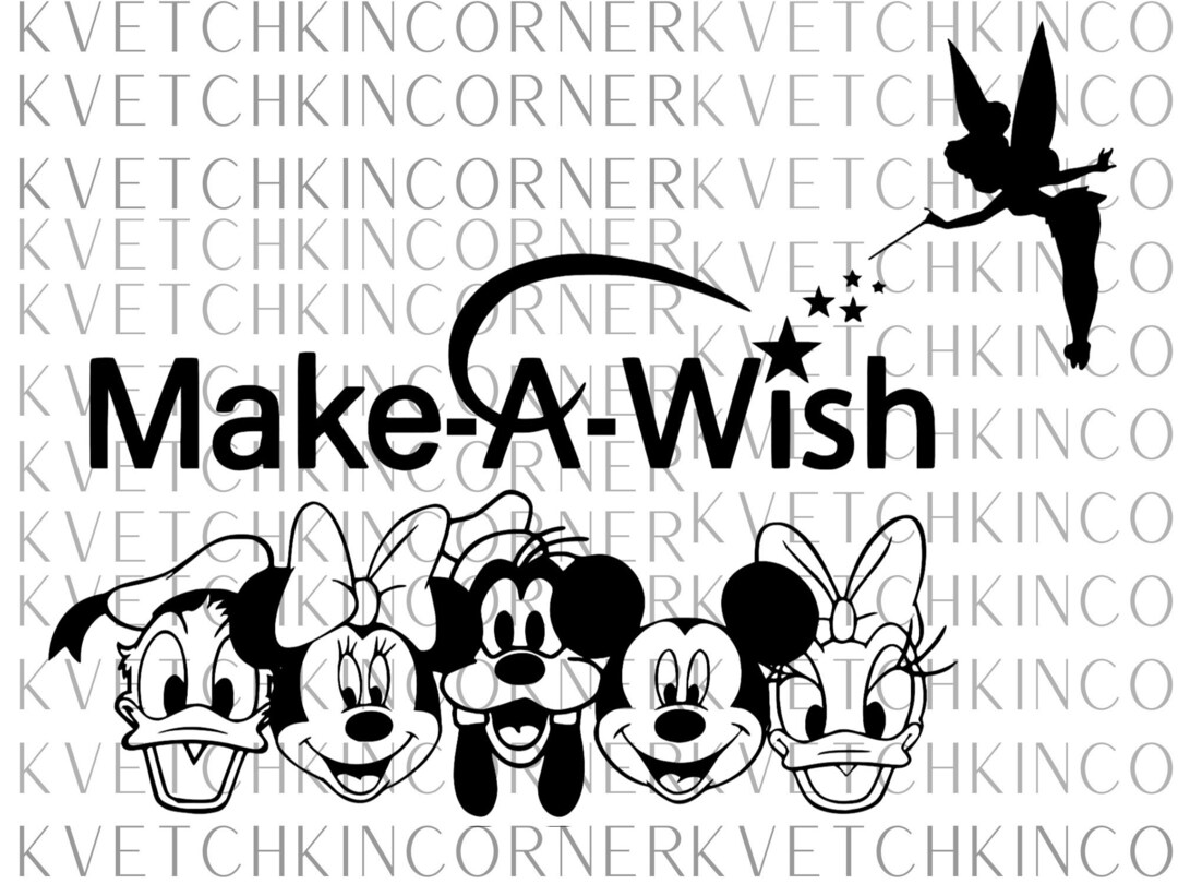 Mickey and Friends Make A Wish SVG PNG Cutting Files Instant Download ...