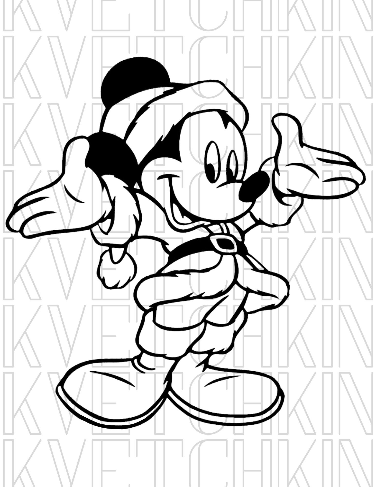 Mickey Santa SVG PNG Instant Download - Etsy