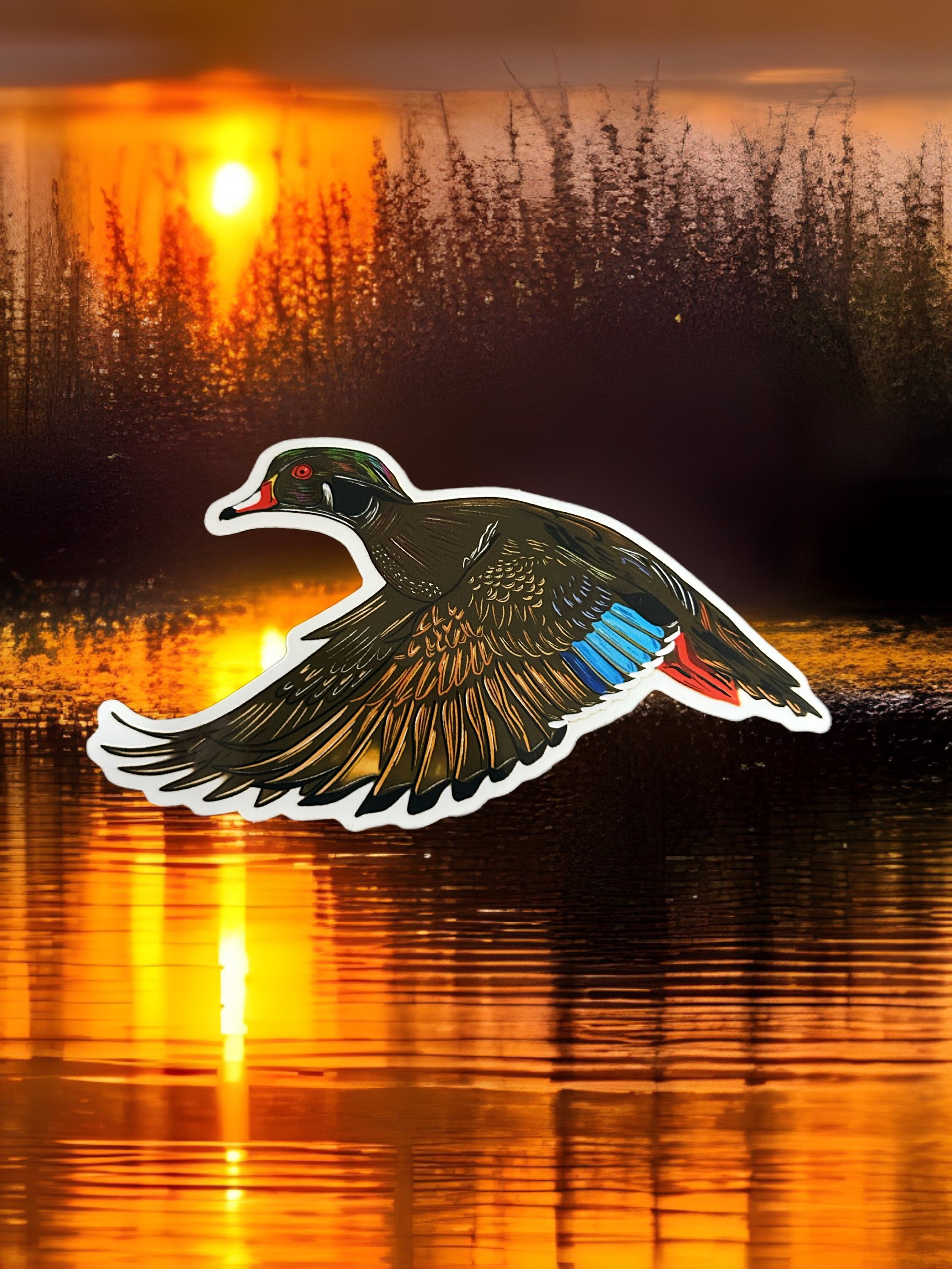 Wood Duck Sticker - Etsy