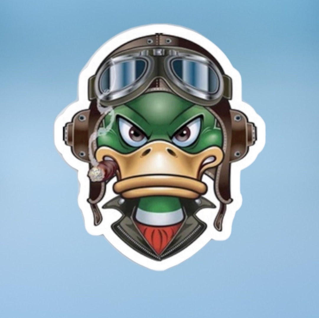 Mallard Duck Pilot Sticker - Etsy