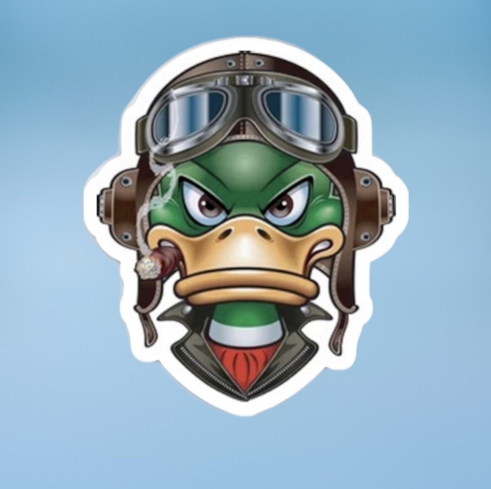 Mallard Duck Pilot Sticker - Etsy