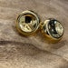 Stunning Statement Large Gold Tone Button Earrings - Etsy