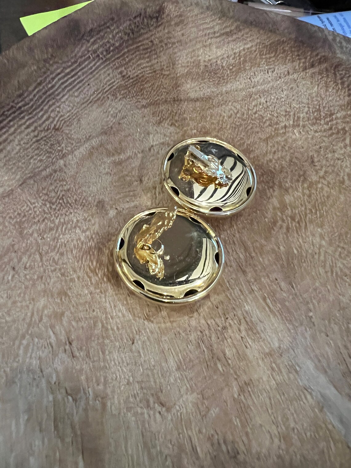 Stunning Statement Large Gold Tone Button Earrings - Etsy
