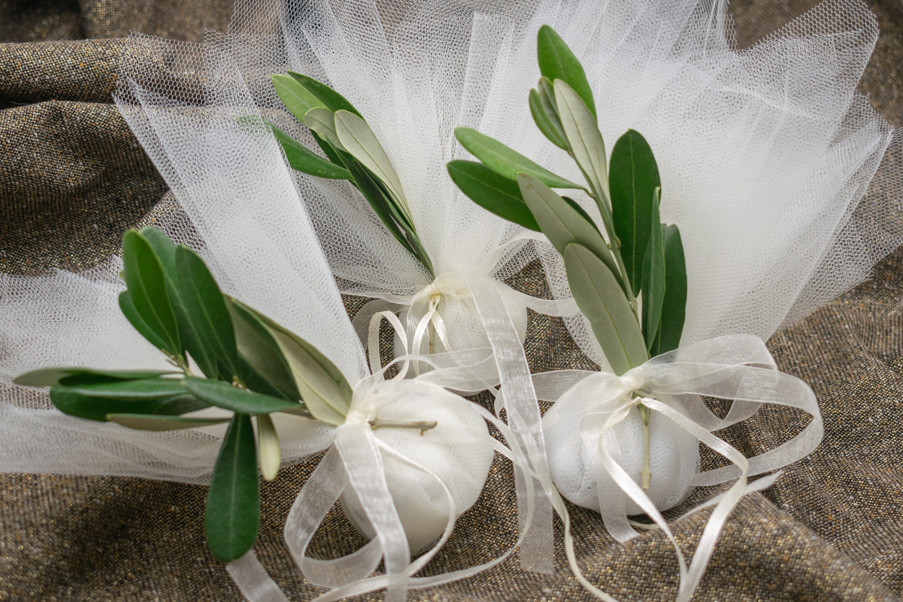 OLIVE WEDDING FAVORS Tulle Bomboniere, Olive Branch Favors, Edible ...