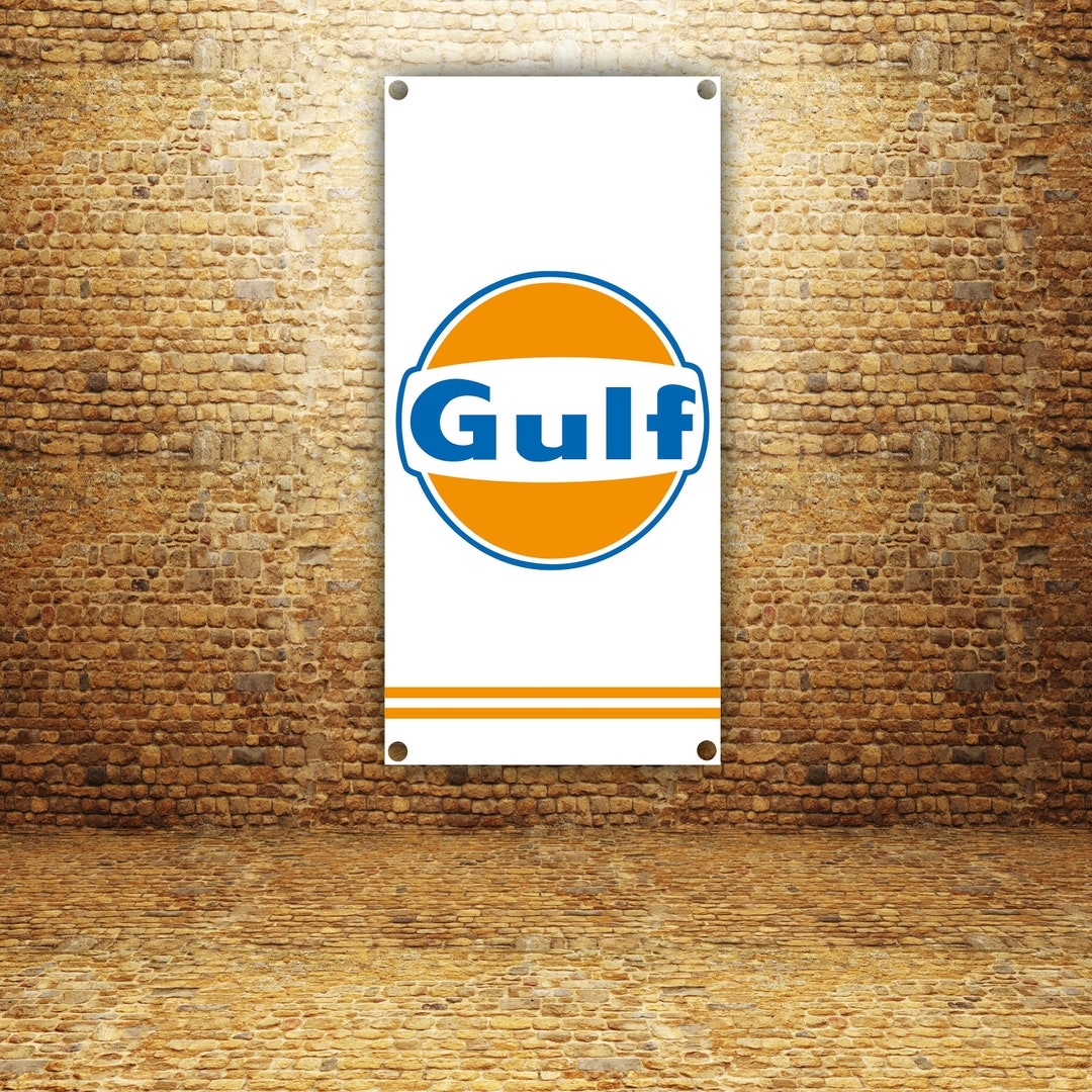 Gulf Logo Banner Vinyl Garage Signoffice or Showroom Flag - Etsy
